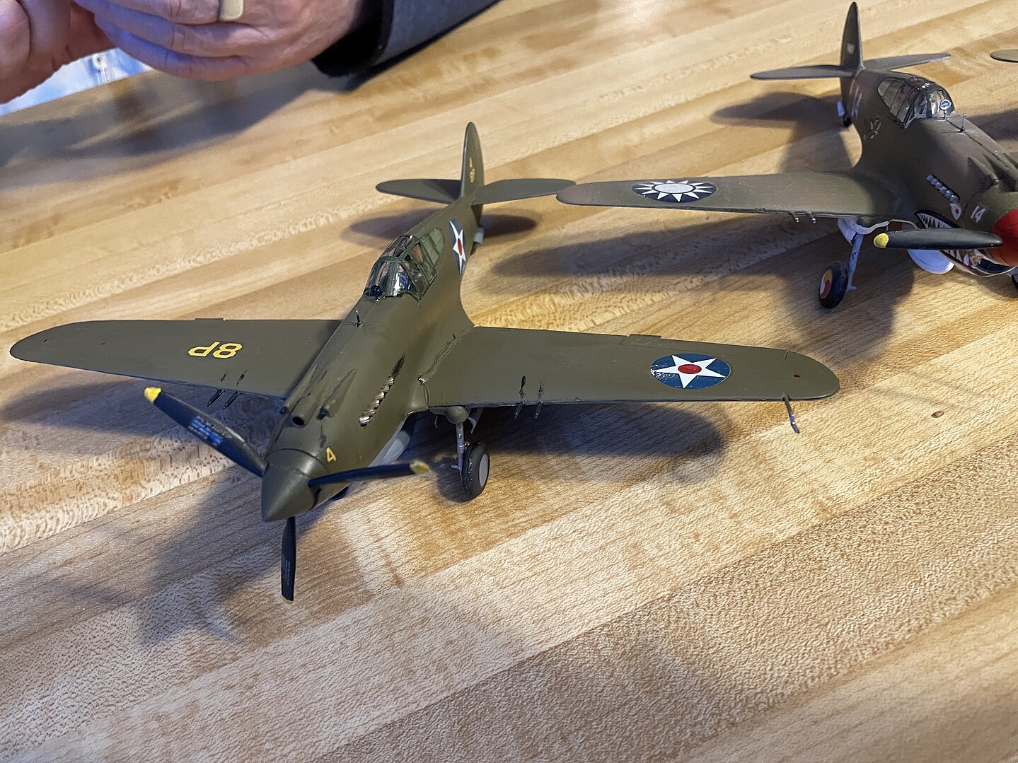 P40B Tiger Shark Aircraft -- Plastic Model Airplane Kit -- 1/48 Scale ...