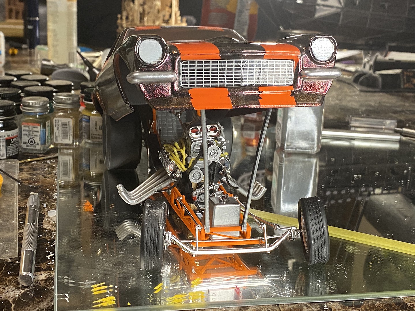 Chevy Vega Funny Car (The Green Elephant) -- Plastic Model Car Kit -- 1 ...