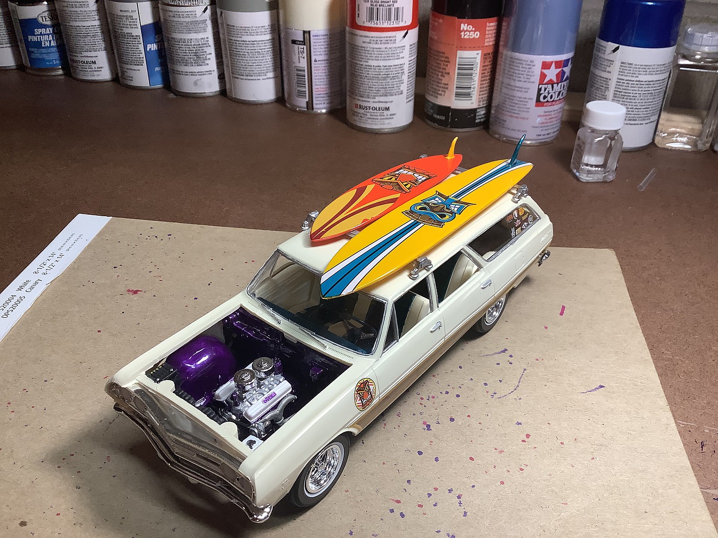 1965 Chevelle Surf Wagon -- Plastic Model Car Kit -- 1/25 Scale ...