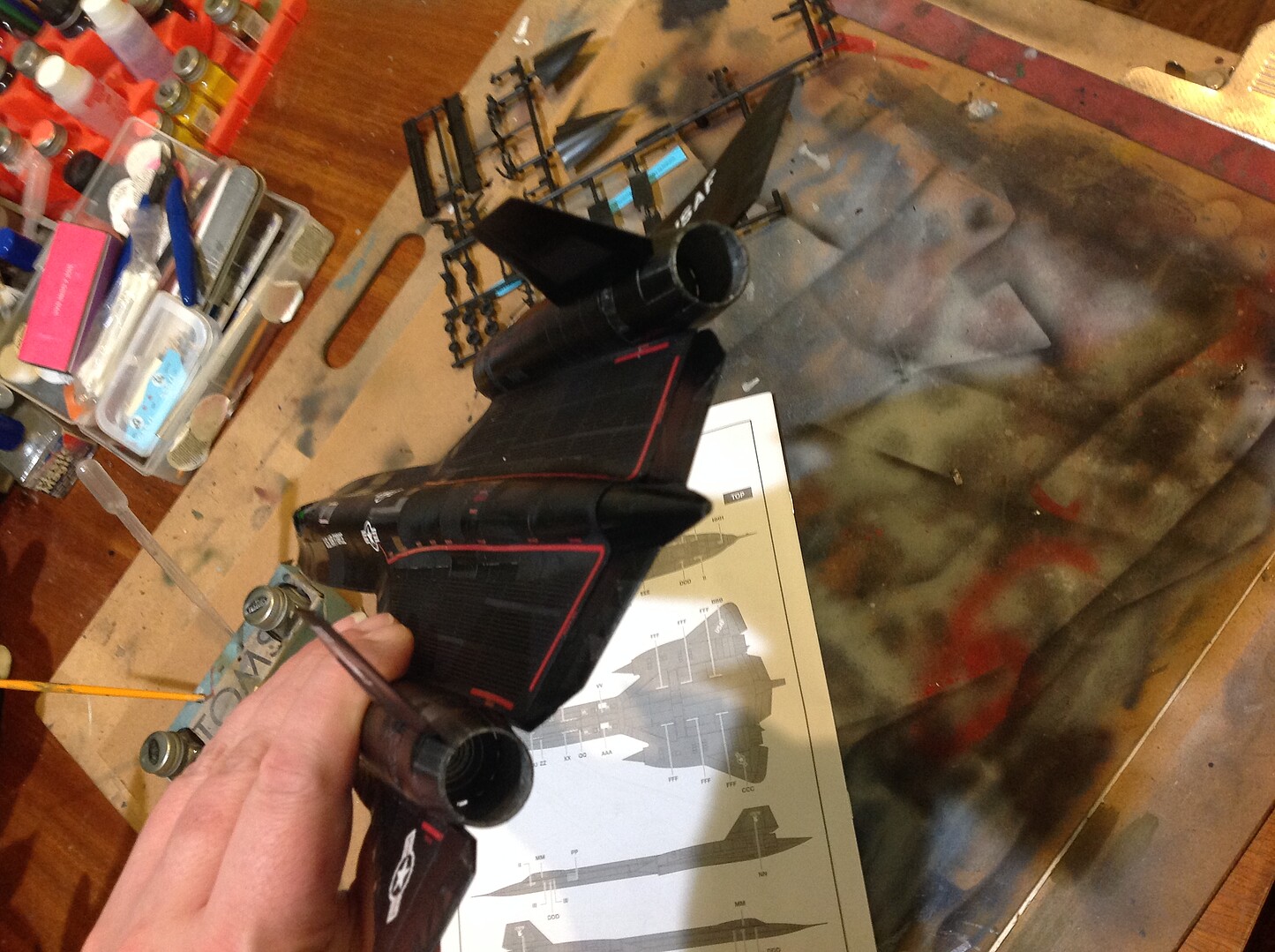 SR-71A Blackbird -- Plastic Model Airplane Kit -- 1/72 Scale -- #855810 ...