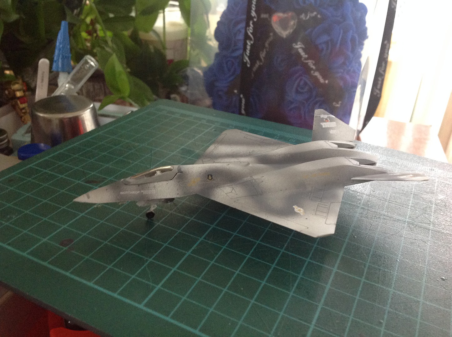 YF23 Fighter Aircraft -- Plastic Model Airplane Kit -- 1/144 Scale -- #1332 pictures by Joseph ...