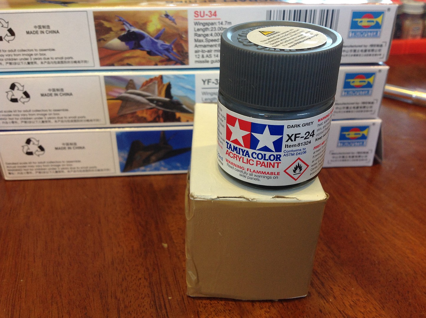 Acrylic XF24 Dark Gray 3/4 oz -- Hobby and Model Acrylic Paint ...