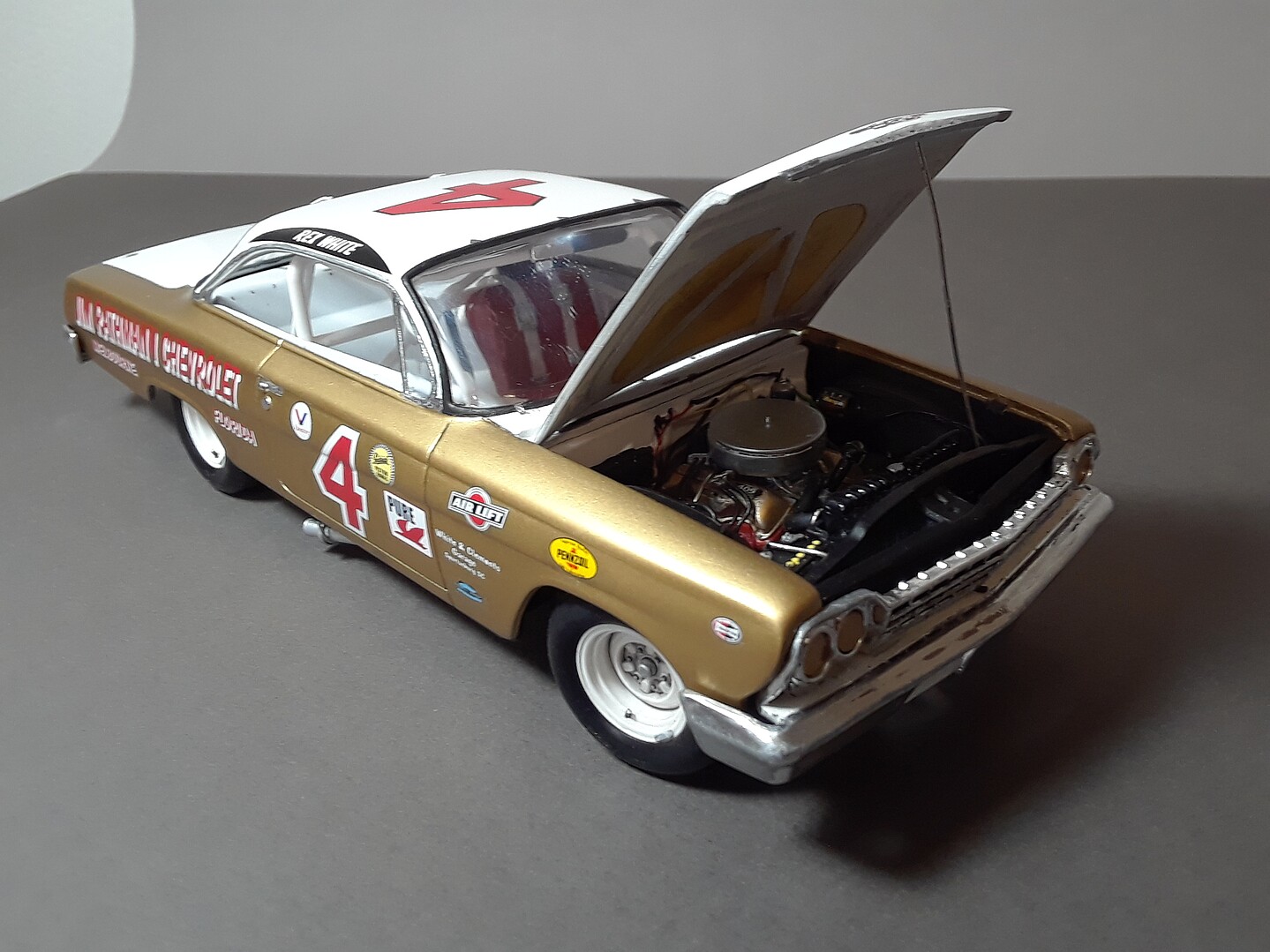 1962 Chevy Bel Air Don Nicholson Race Car -- Plastic Model Car Vehicle ...