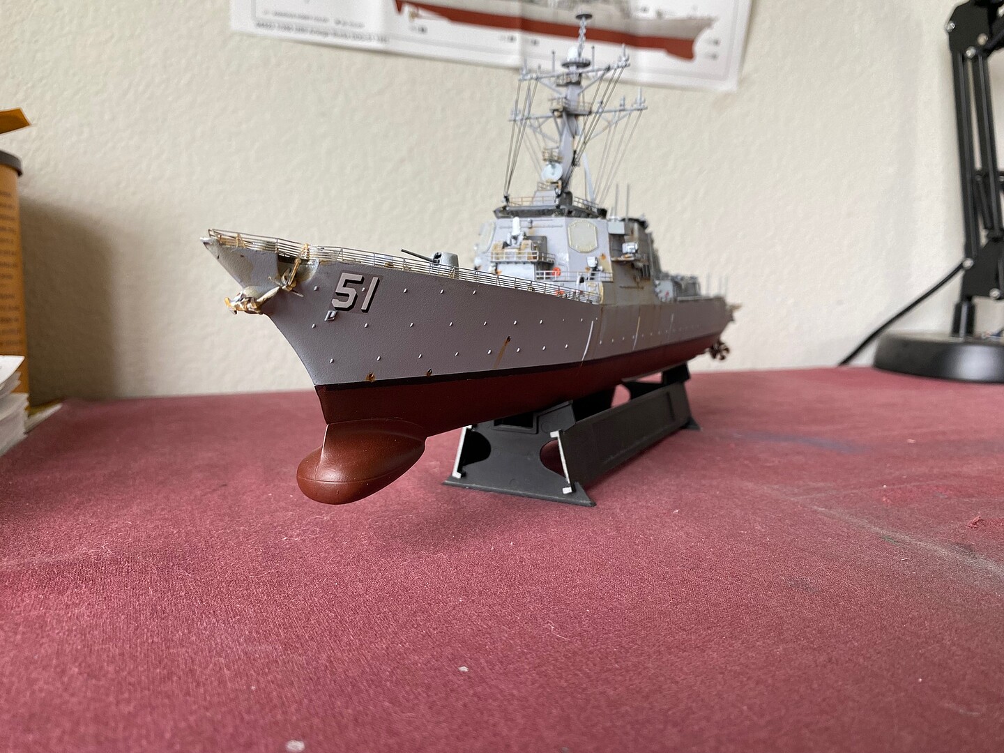 USS Arleigh Burke DDG51 Guided Missile Destroyer -- Plastic Model Kit ...