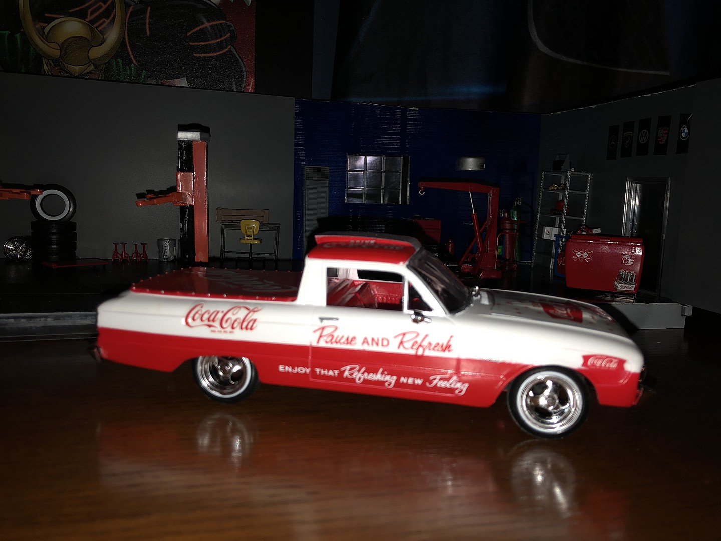 '60 Ford Ranchero with Coke Chest -- Plastic Model Car Vehicle Kit -- 1 ...