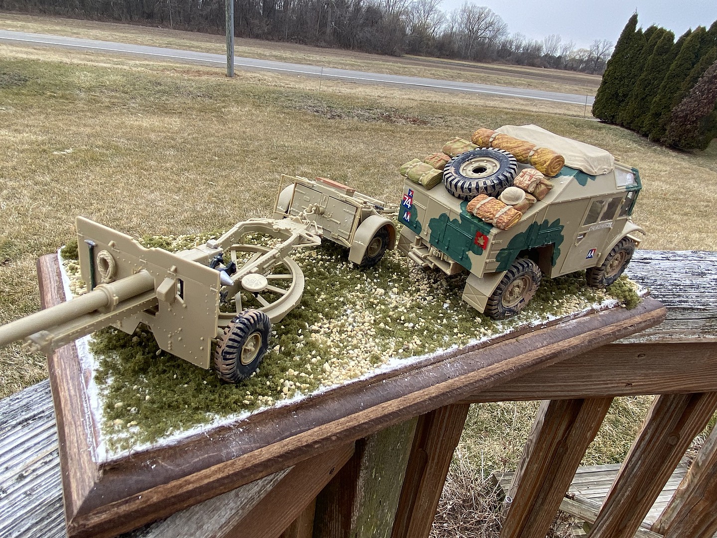 British 25 Pounder Gun/Quad -- Plastic Model Military Vehicle Kit -- 1/ ...