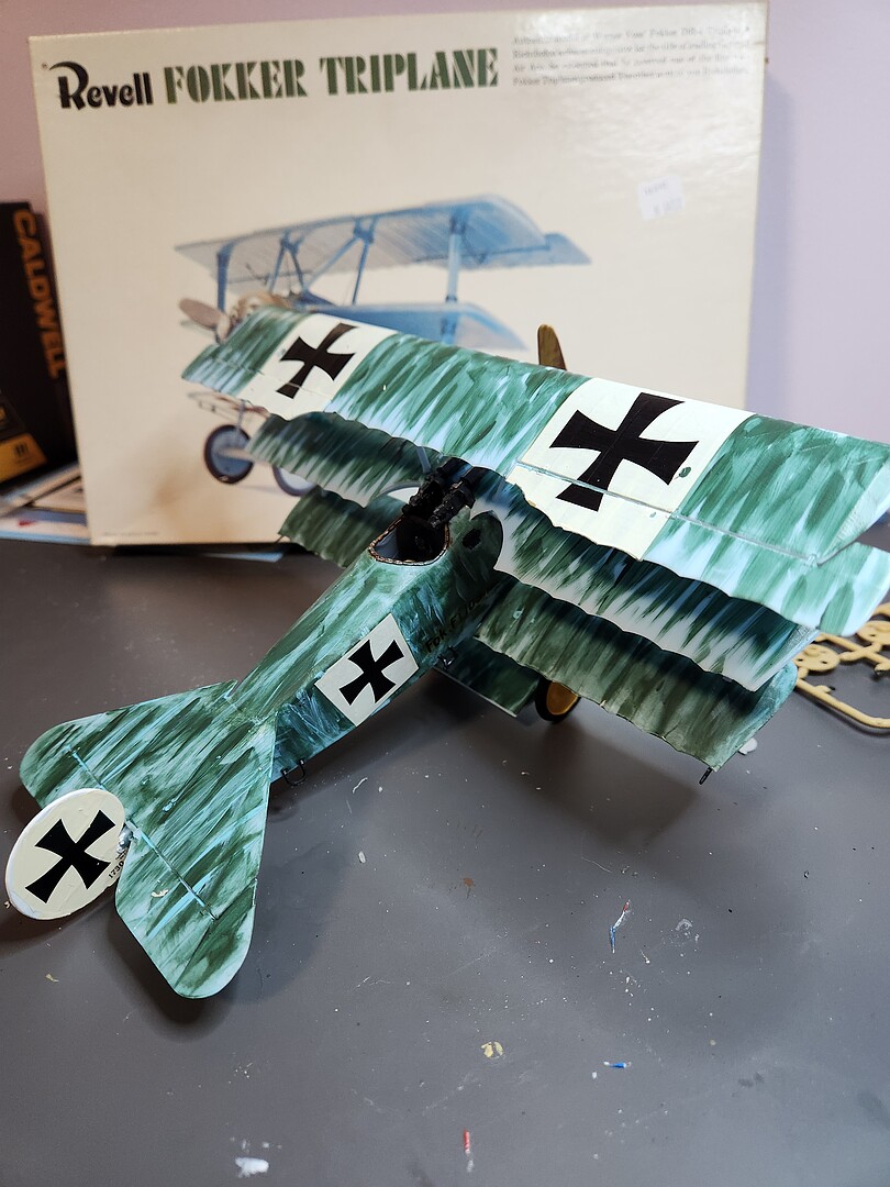 Fokker DR.I Manfred Von Richthofen Triplane -- Plastic Model Airplane ...