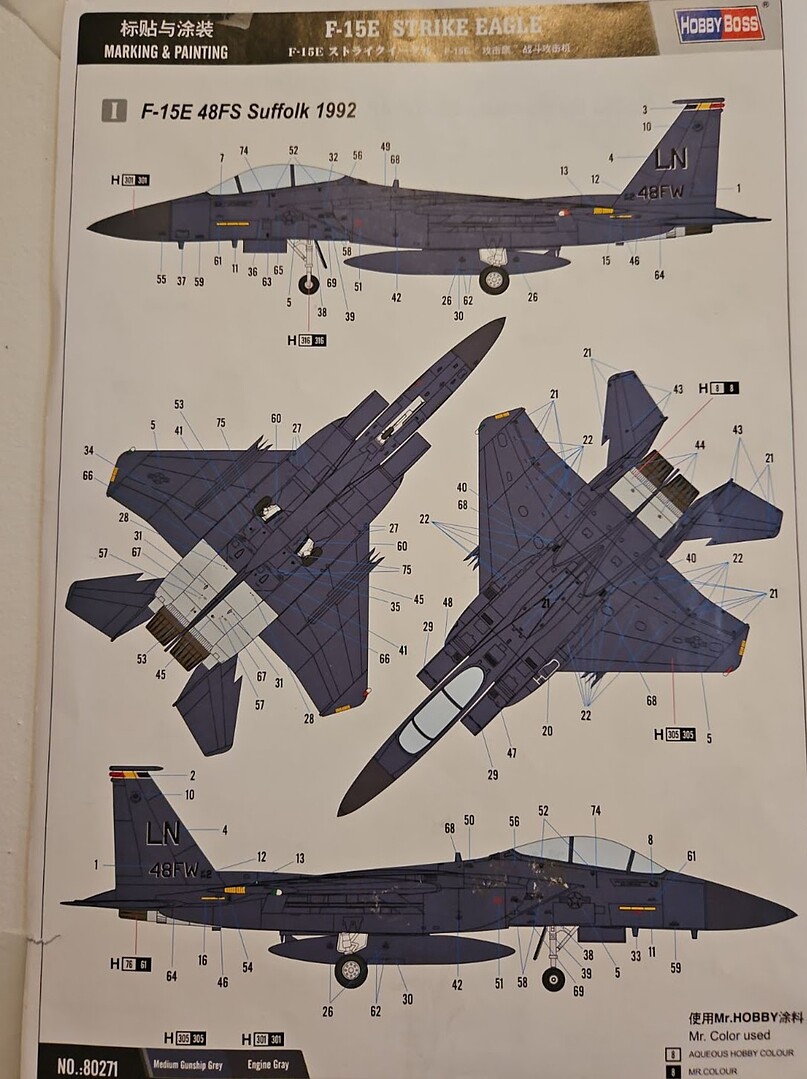 F-15E Strike Eagle -- Plastic Model Airplane Kit -- 1/72 Scale ...