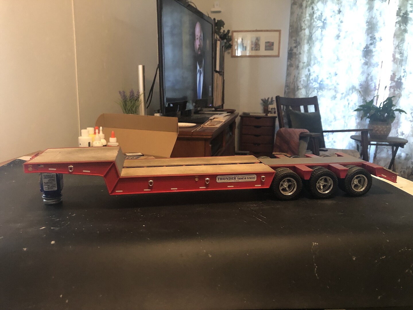 Lowboy Trailer & Bulldozer Pictures
