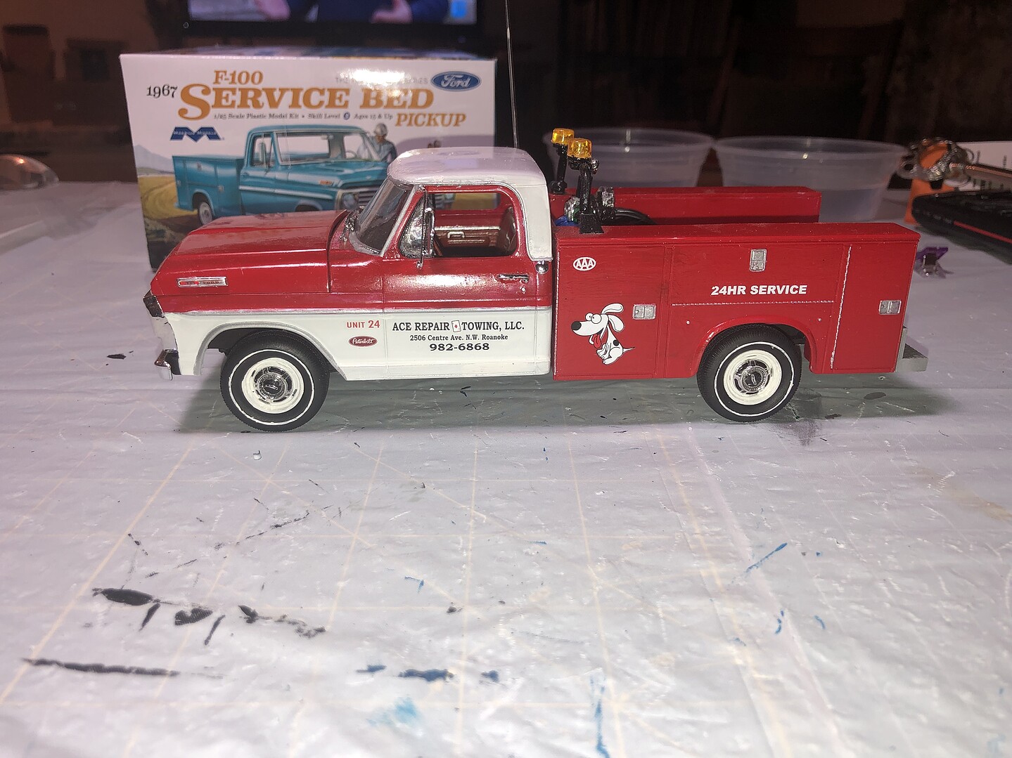 1967 Ford F100 Service Bed Pickup Truck -- Plastic Model Vehicle Kit ...