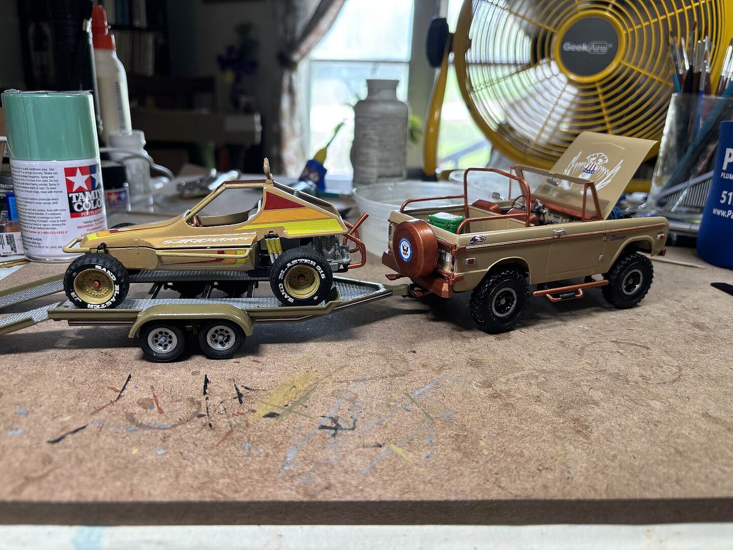 Bronco Half Cab w/ Dune Buggy & Trailer Pictures