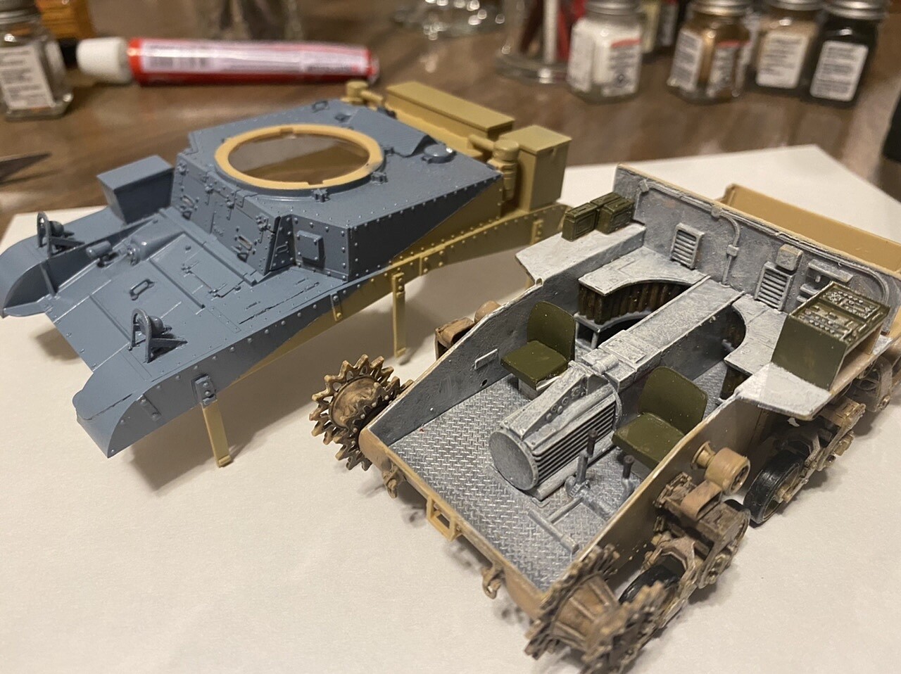 British M3 Stuart Honey Tank -- Plastic Model Military Vehicle Kit -- 1 ...