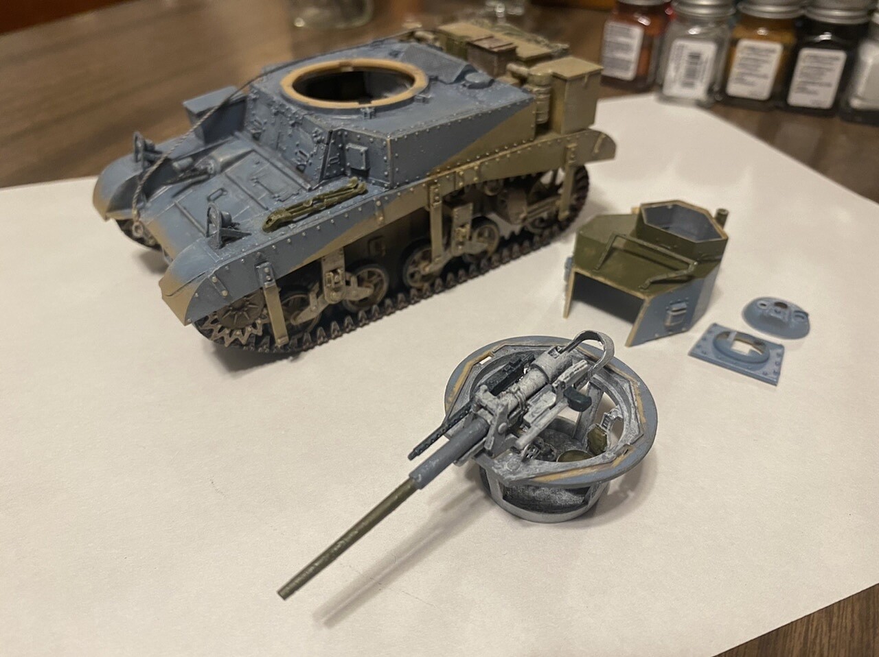 British M3 Stuart Honey Tank -- Plastic Model Military Vehicle Kit -- 1 ...