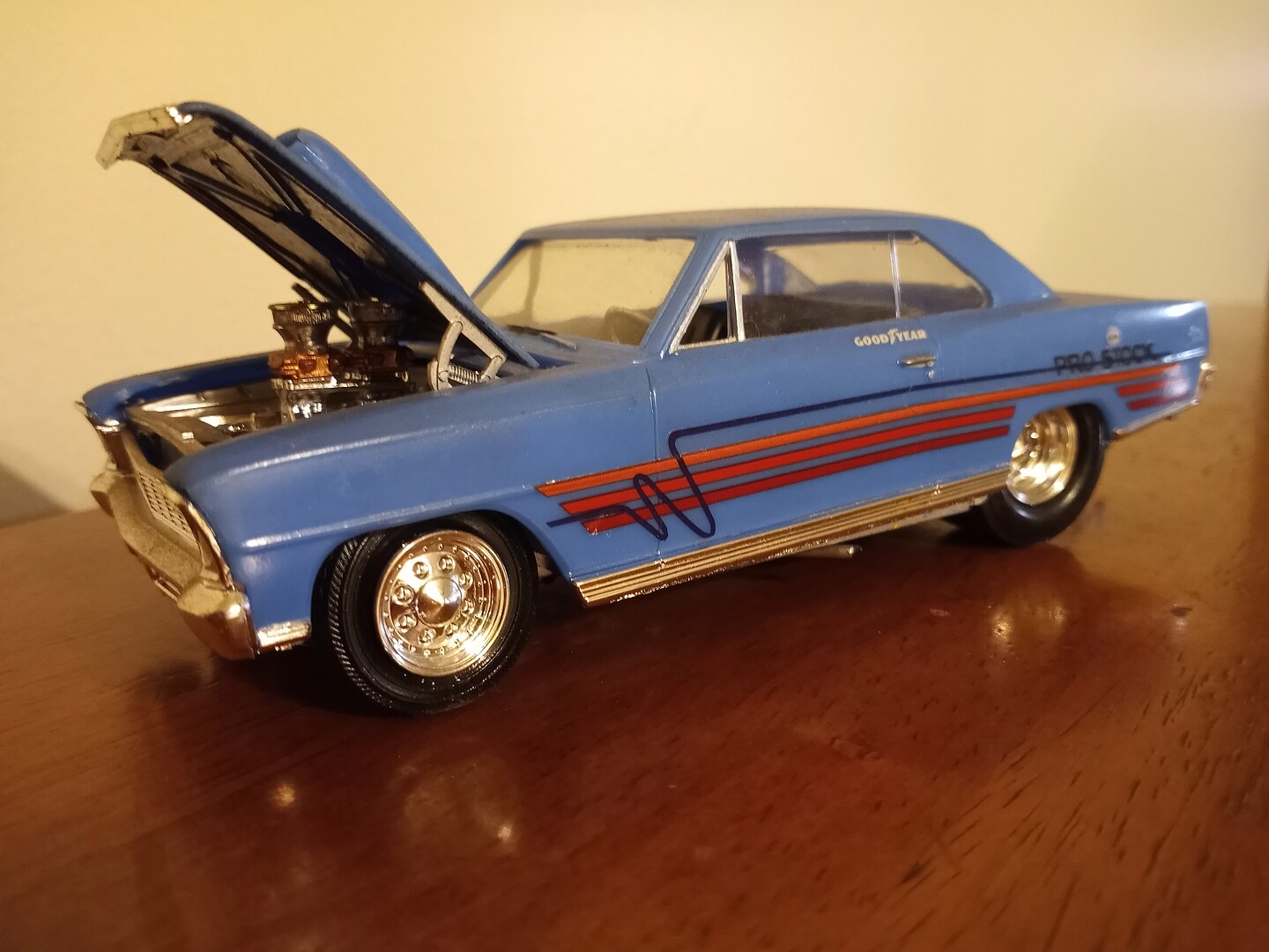 1966 Chevy Nova Pro Street -- Plastic Model Car Kit -- 1/25 Scale ...