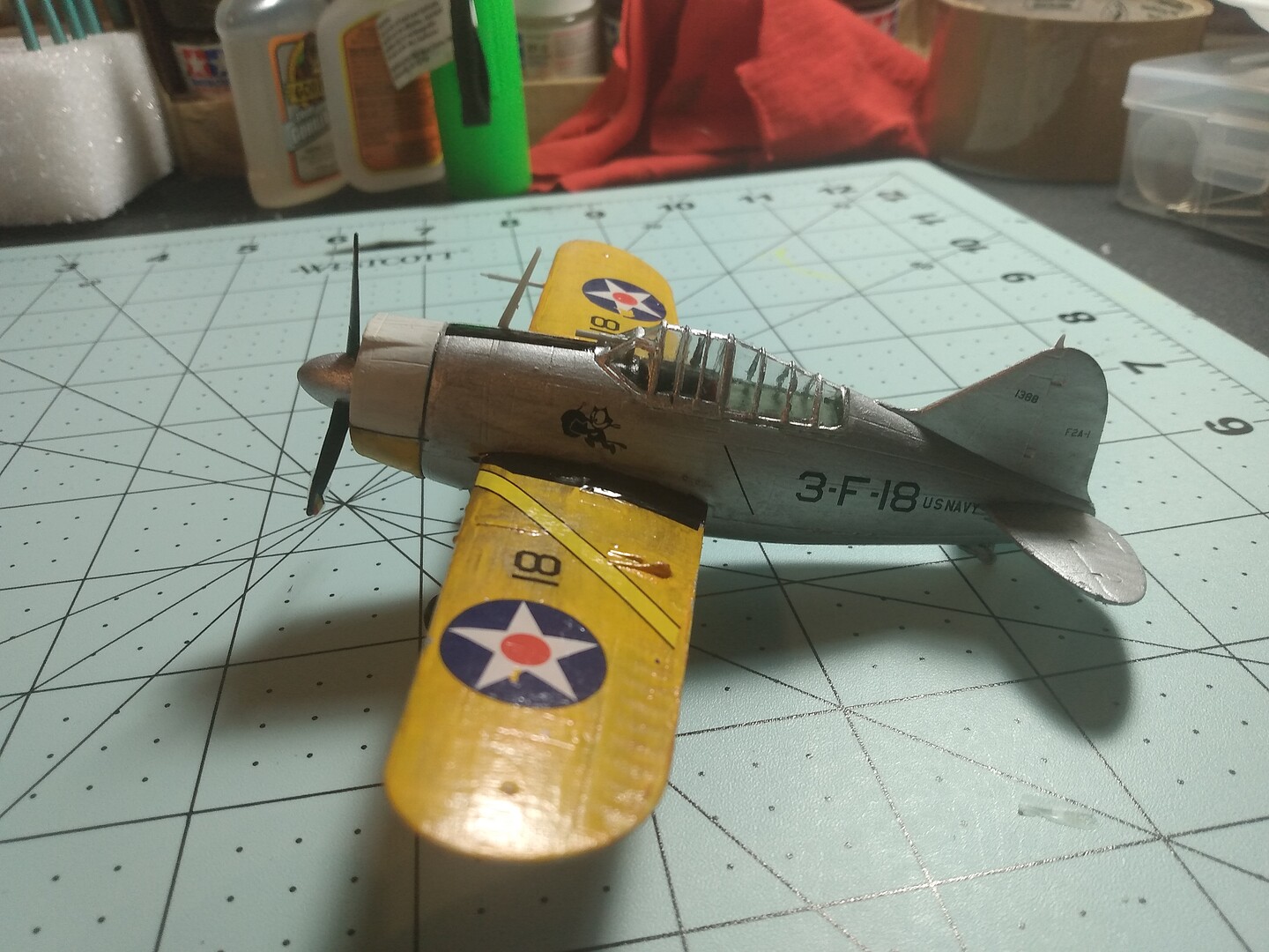 US F2A Buffalo -- Plastic Model Airplane Kit -- 1/72 Scale -- #hy80290 ...