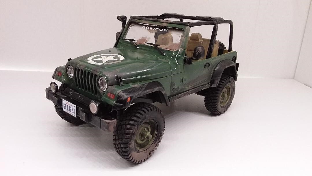 Jeep Wrangler Rubicon -- Plastic Model Jeep Kit -- 1/25 Scale -- #4501 ...