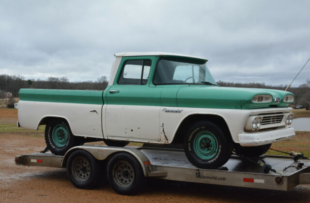1960 Chevy Custom Fleetside Pickup with Go Kart -- Plastic Model Truck ...