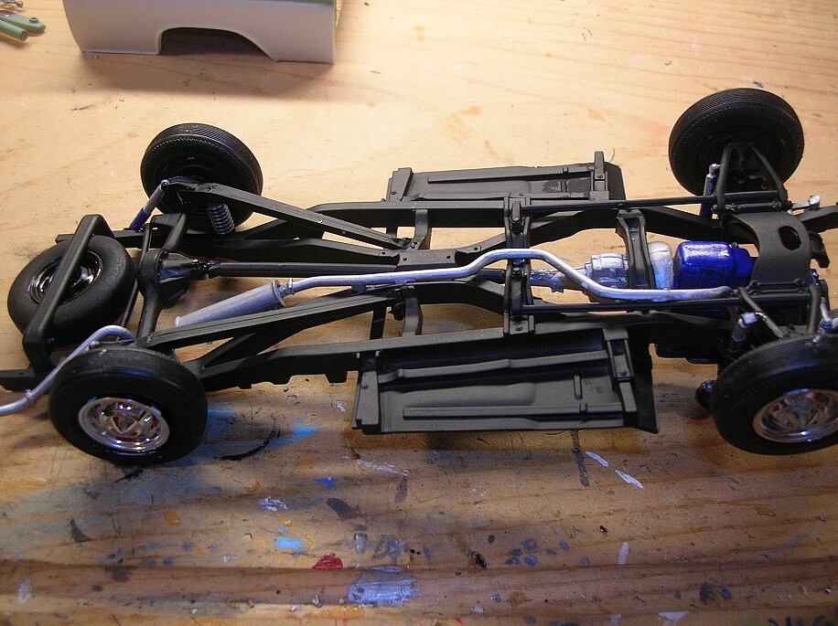 1960 Chevy Custom Fleetside Pickup with Go Kart -- Plastic Model Truck ...