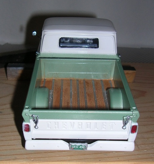 1960 Chevy Custom Fleetside Pickup with Go Kart -- Plastic Model Truck ...