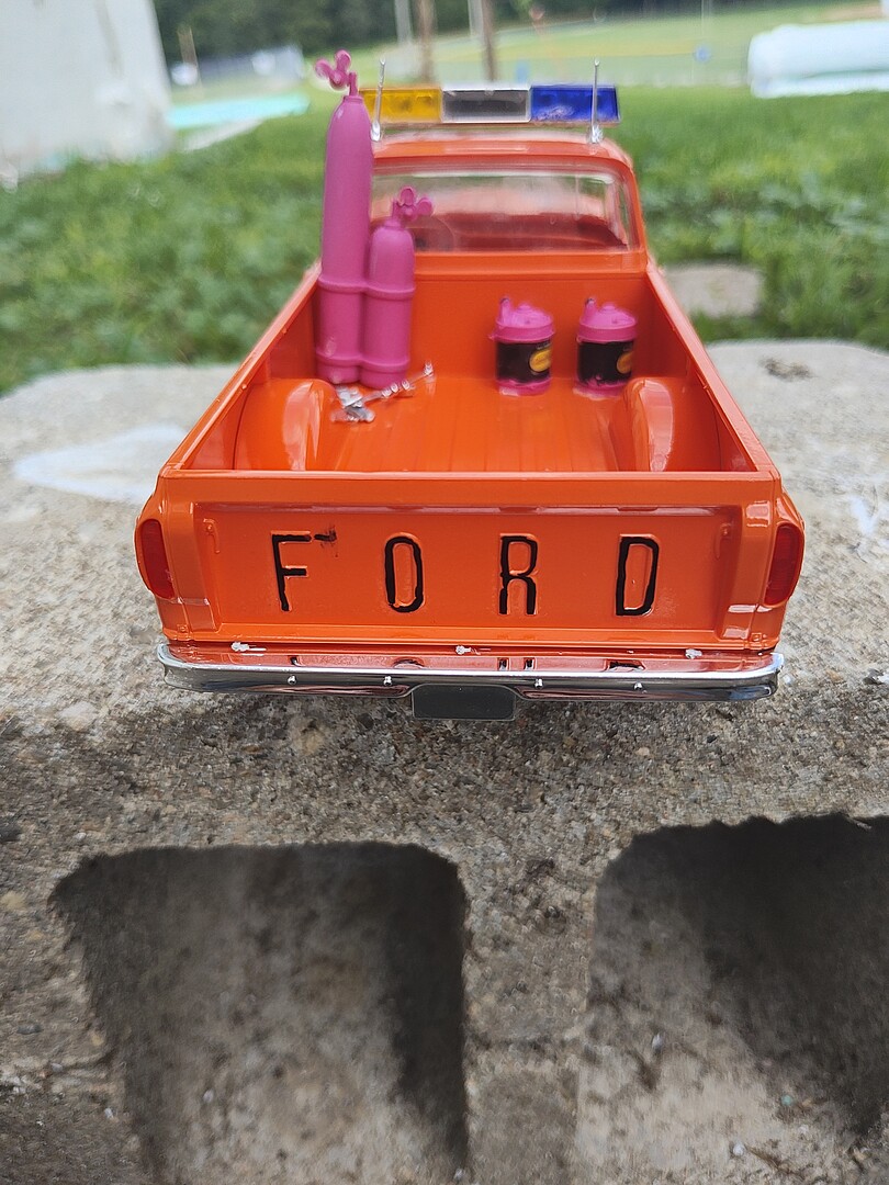'63 Ford F-100 Camper Pickup -- Plastic Model Truck Vehicle Kit -- 1/25 ...