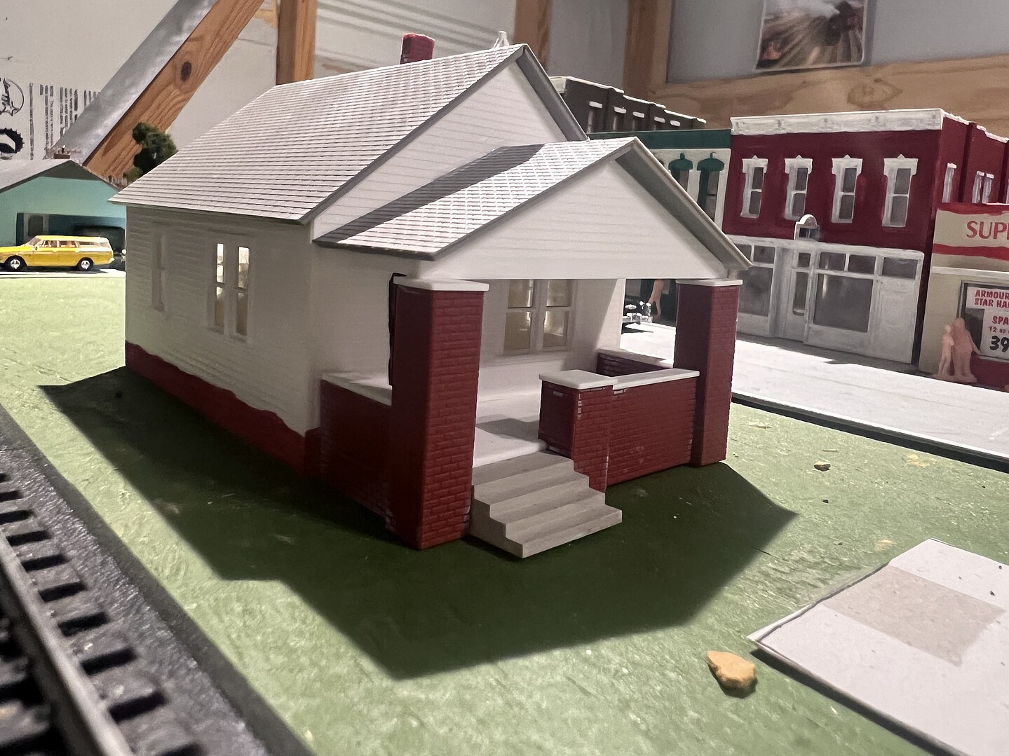 1 Story House w/ Front Porch -- Model Railroad Building Kit -- HO Scale ...