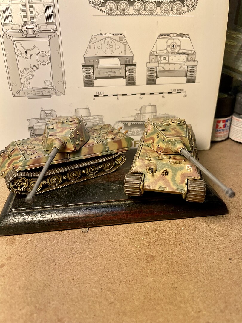 German Tiger II Heavy Tank (2) (Snap) -- Plastic Model Military Vehicle ...