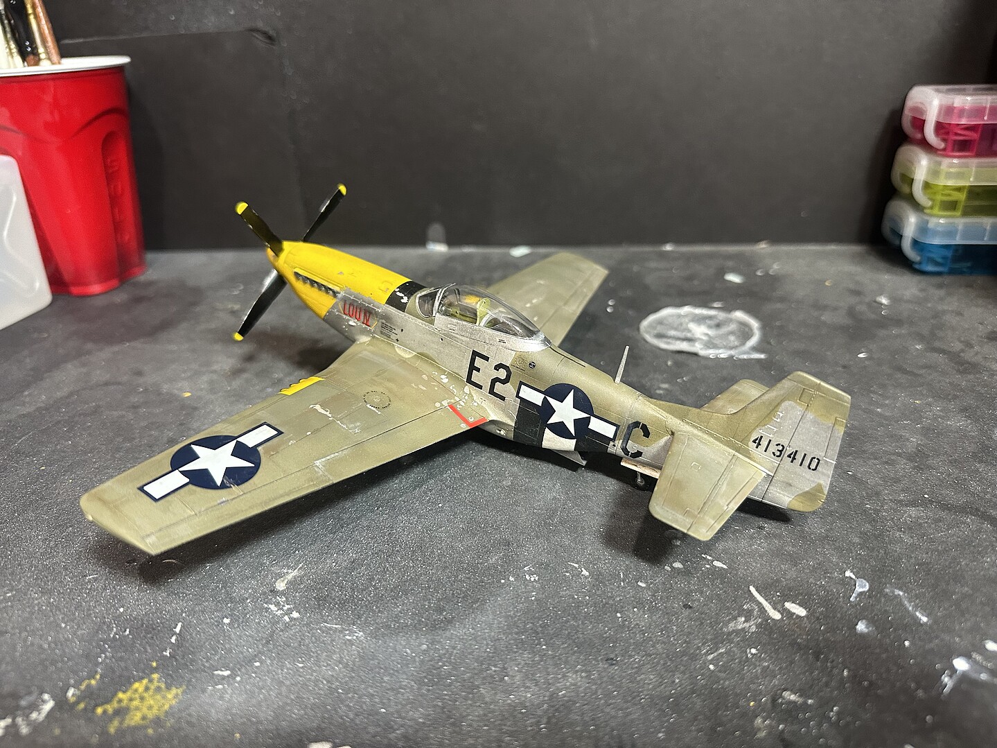 US NA P-51D Mustang w/4x4 Vehicle -- Plastic Model Airplane Kit -- 1/48 ...