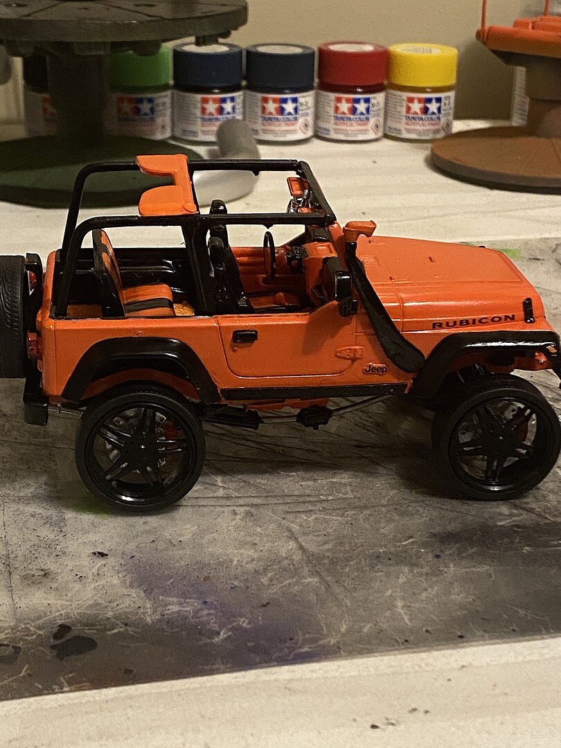 Jeep Wrangler Rubicon -- Plastic Model Jeep Kit -- 1/25 Scale -- #4501 ...