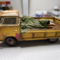 VW Type 2 Pickup Truck -- Plastic Model Truck Kit -- 1/24 Scale ...