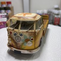 VW Type 2 Pickup Truck -- Plastic Model Truck Kit -- 1/24 Scale ...