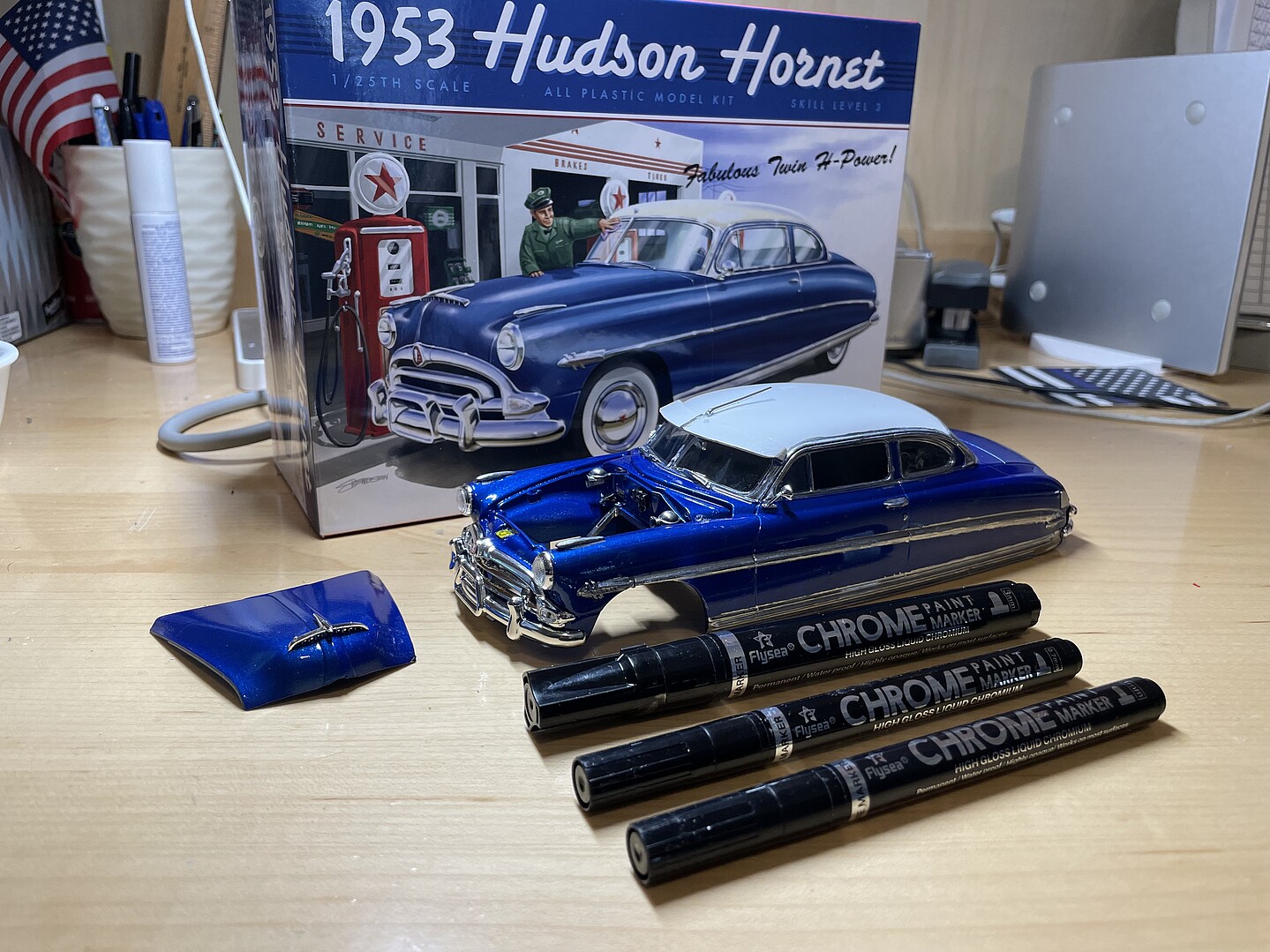 1953 Hudson Hornet -- Plastic Model Car Kit -- 1/25 Scale -- #1200 ...