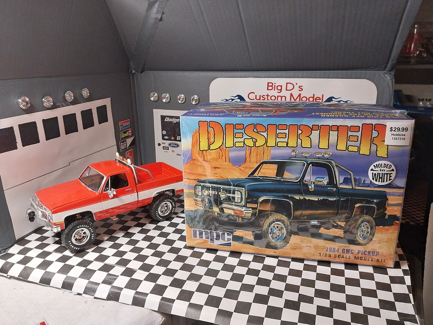 1984 GMC Pickup Black -- Plastic Model Car Kit -- 1/25 Scale -- #848-12 ...