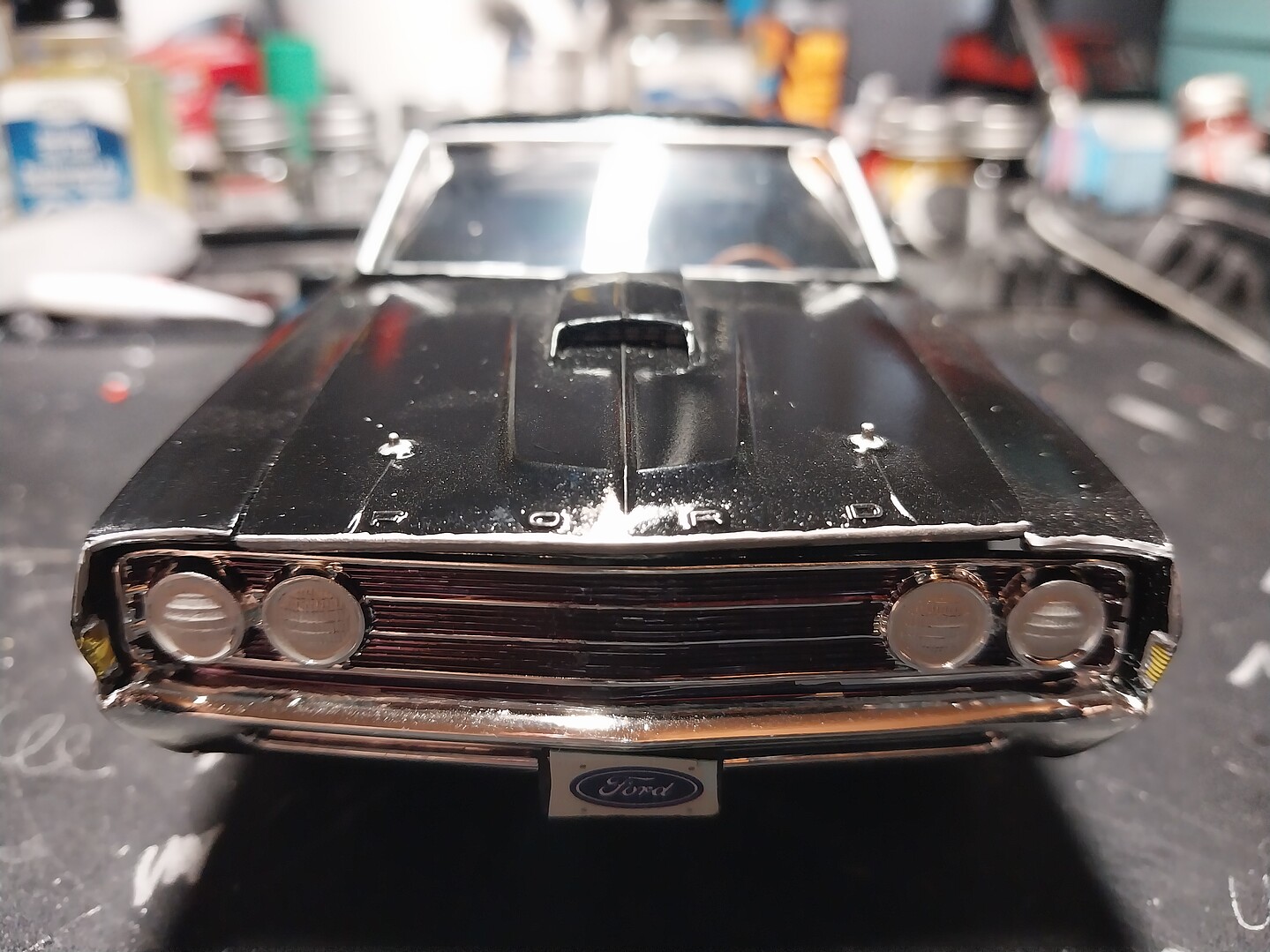 1969 Ford Torino Cobra Fastback Car -- Plastic Model Car Vehicle -- 1/ ...