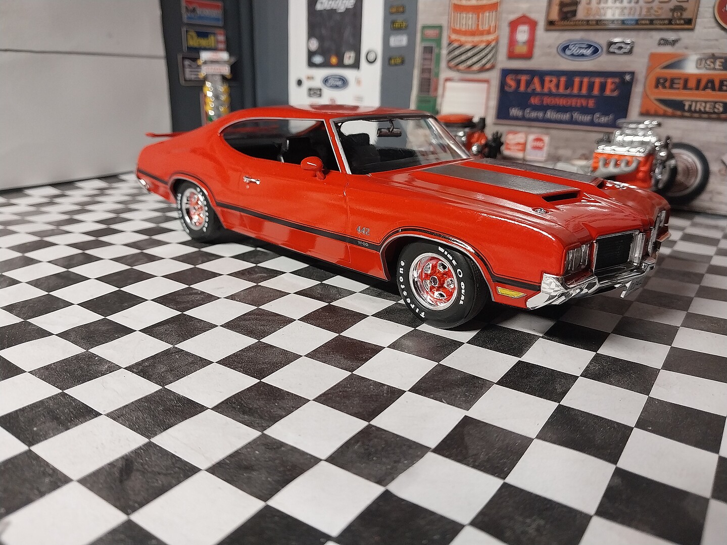 1971 Oldsmobile 442 W-30 -- Plastic Model Car Kit -- 1/25 Scale ...