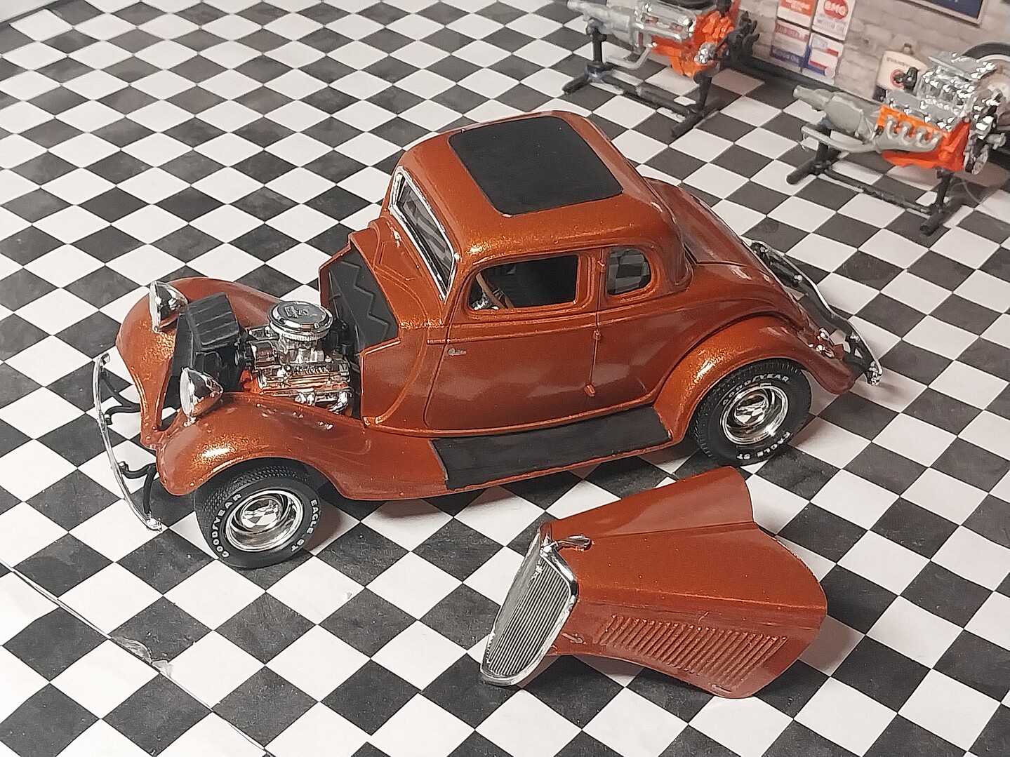 1934 Ford 5-Window Coupe Street Rod -- Plastic Model Car Vehicle Kit ...