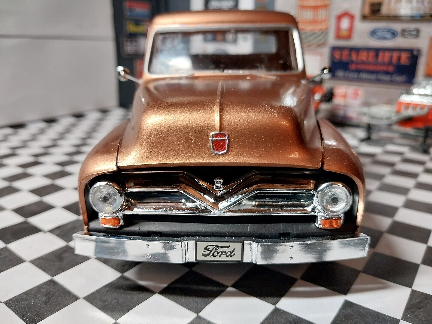 1955 Ford F-100 Pickup Street Rod -- Plastic Model Truck Kit -- 1/24 ...