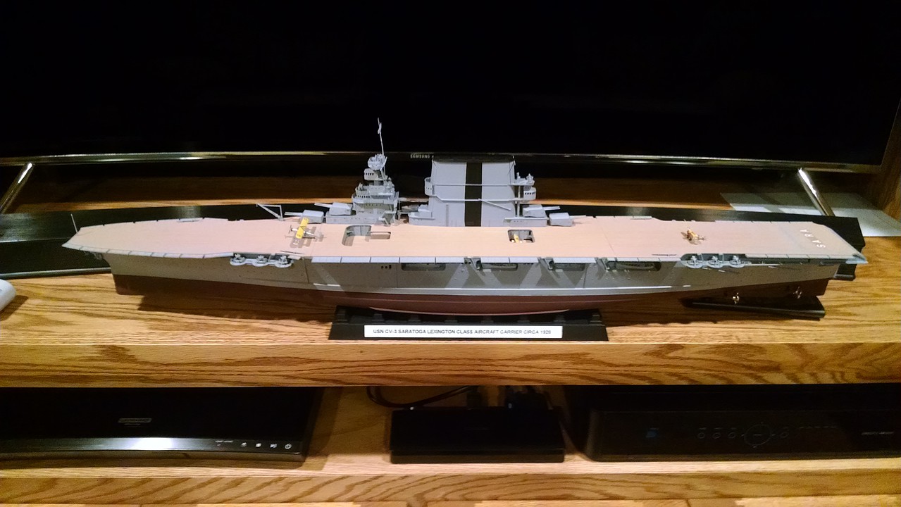 USS Saratoga CV3 Aircraft Carrier -- Plastic Model Military Ship -- 1/ ...