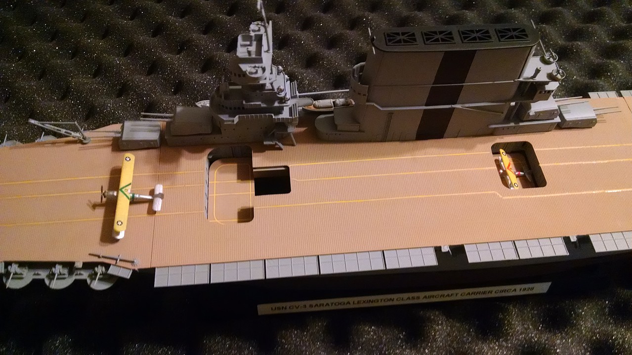 USS Saratoga CV3 Aircraft Carrier -- Plastic Model Military Ship -- 1/ ...