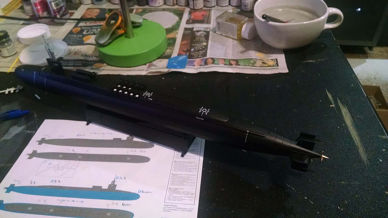 USS Florida SSGN 728 Missile Submarine -- Plastic Model Military Ship ...