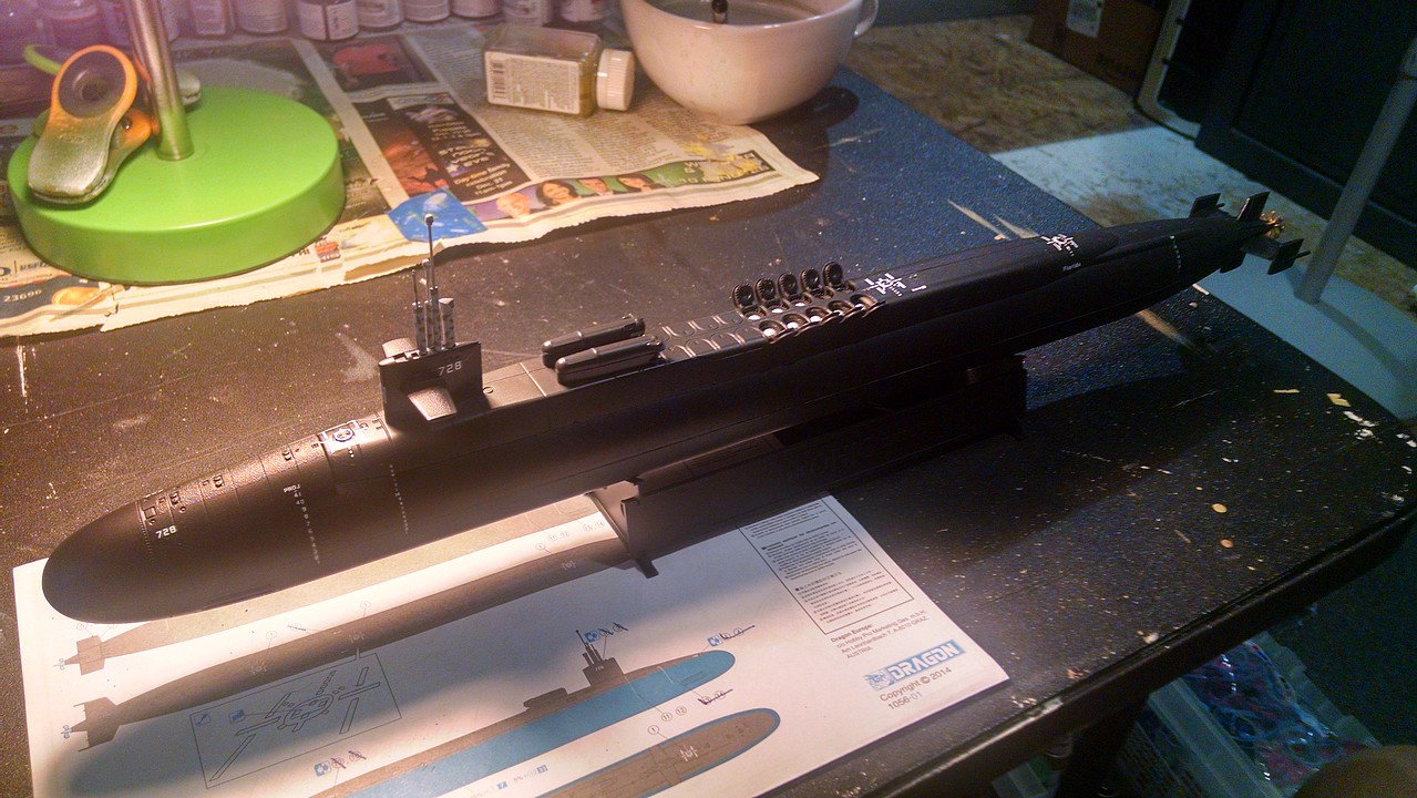 USS Florida SSGN 728 Missile Submarine -- Plastic Model Military Ship ...