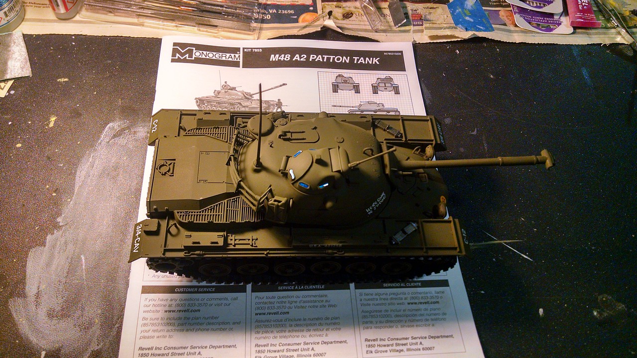 M-48 A-2 Patton Tank -- Plastic Model Tank Kit -- 1/35 Scale -- #857853 ...