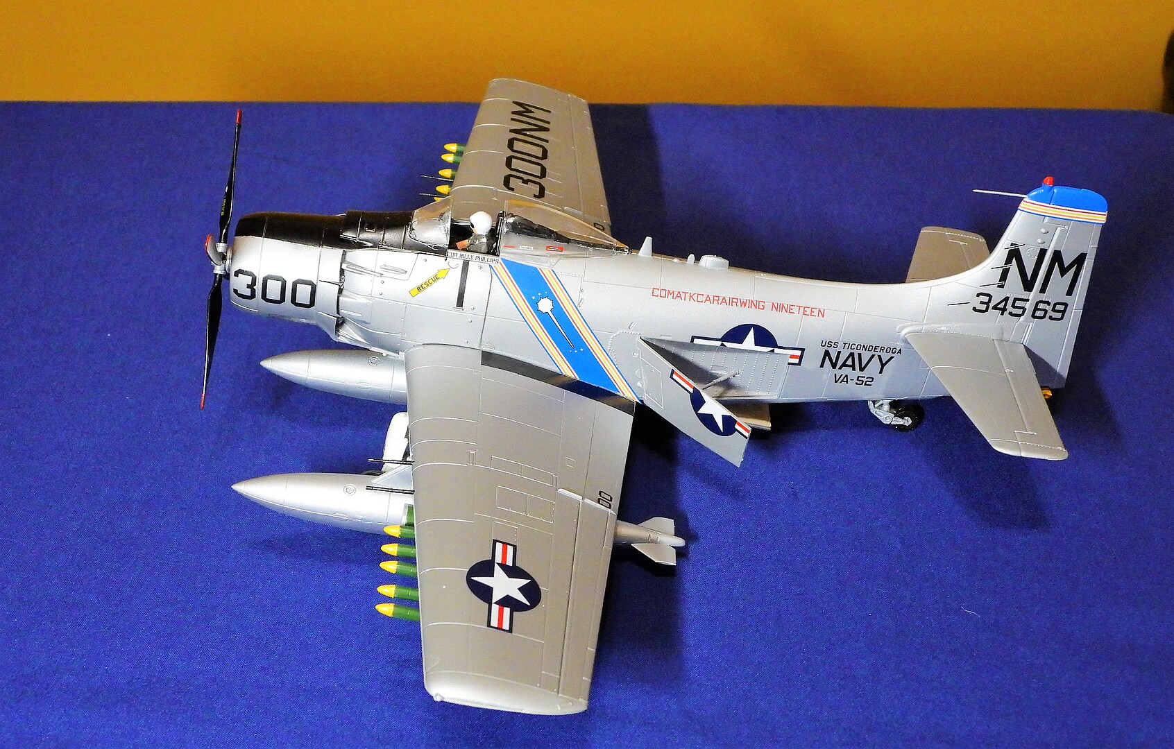 Douglas Skyraider AD-6 Attack Aircraft -- Plastic Model Airplane Kit ...