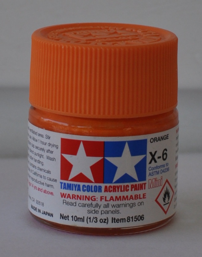 Gallery Pictures Tamiya Acrylic Mini X6 Orange 1/3 oz Hobby and Model ...