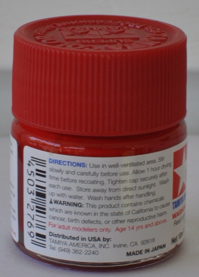 Acrylic Mini X7 Red 1/3 oz -- Hobby and Model Acrylic Paint -- #81507 ...