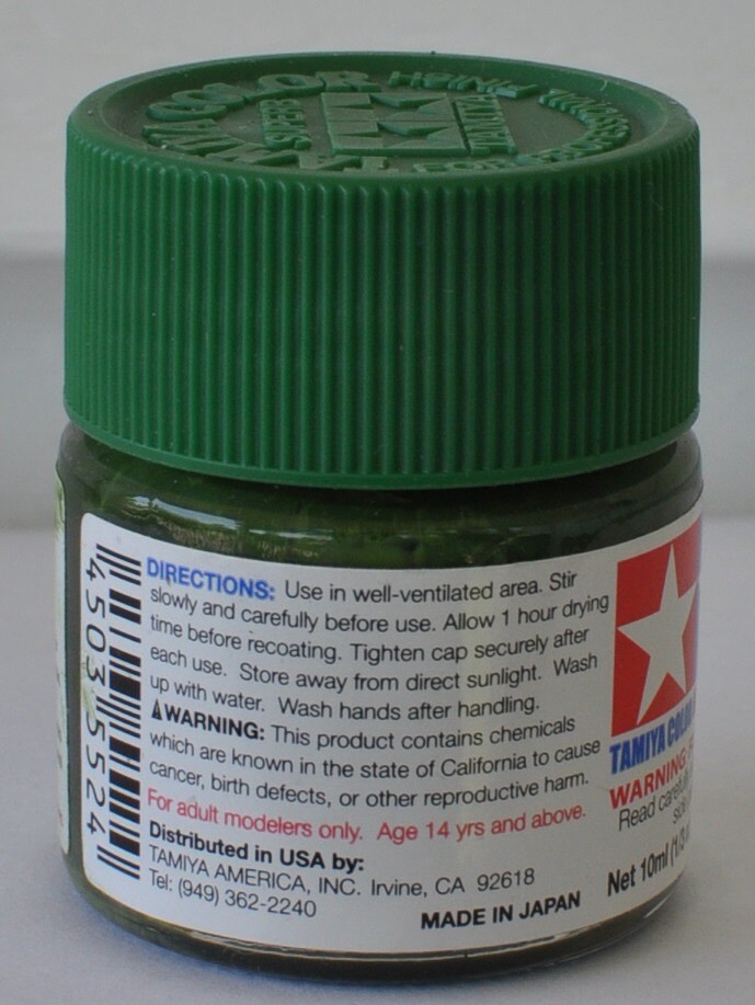 Acrylic Mini XF5 Flat Green 1/3 oz -- Hobby and Model Acrylic Paint ...