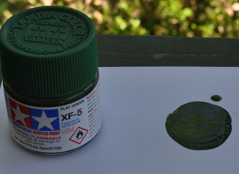 Acrylic Mini XF5 Flat Green 1/3 oz -- Hobby and Model Acrylic Paint ...