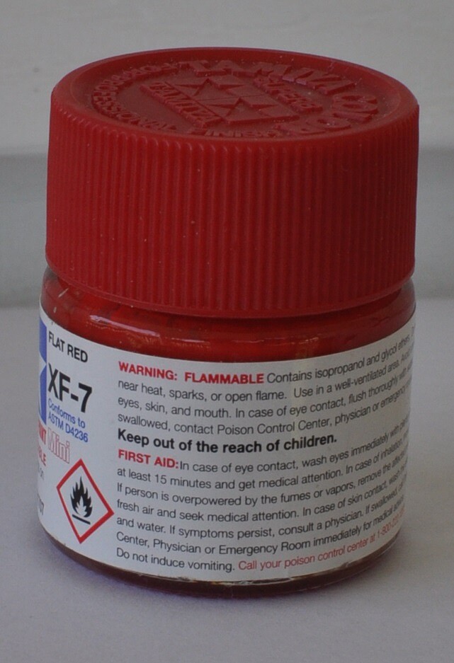 Acrylic Mini XF7 Flat Red 1/3 oz -- Hobby and Model Acrylic Paint ...