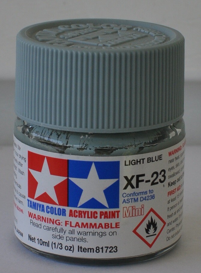 Acrylic Mini XF23 Light Blue 1/3 oz -- Hobby and Model Acrylic Paint ...