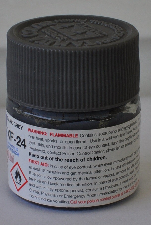 Acrylic Mini XF24 Dark Gray 1/3 oz -- Hobby and Model Acrylic Paint ...