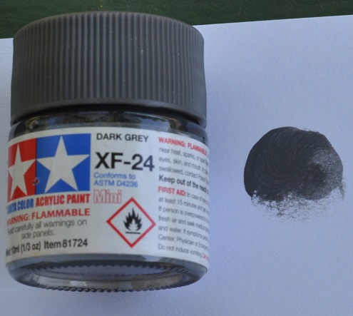 Acrylic Mini XF24 Dark Gray 1/3 oz -- Hobby and Model Acrylic Paint ...